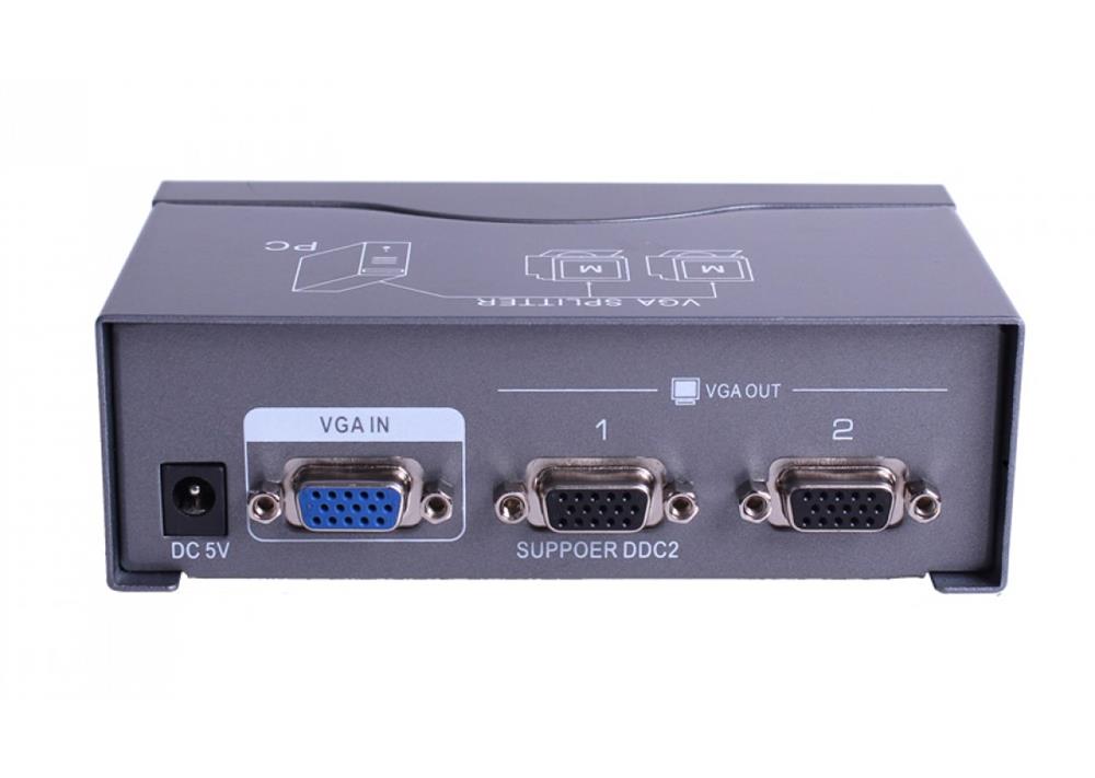 Bộ chia tín hiệu VGA 1 Ra 2 cổng, bộ chia vga 2 cổng chính hãng dtech